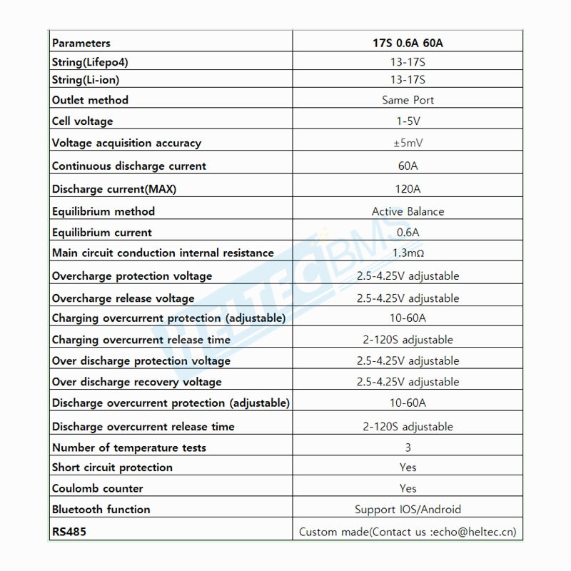 Active Equalizer balancer vs bms Bluetooth Smart BMS 13S 14S 15S 16S 1 ...